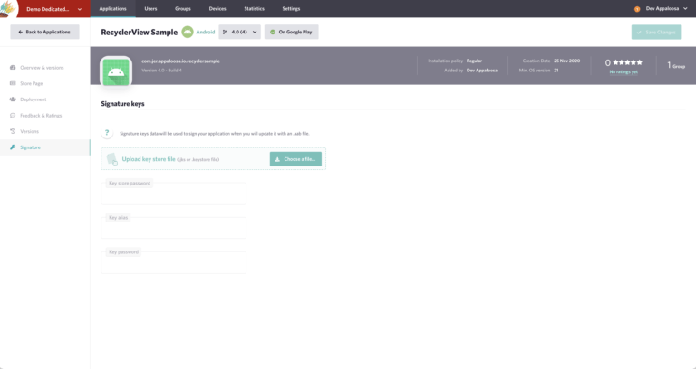 Available: Android AAB app format support for beta testing.